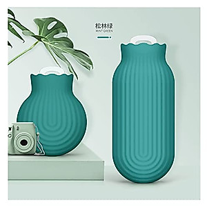 PSBYW Silicone Hot Water Bottle Hand Warmer Stomach Warmer Hot Water Bottle Heating Refrigerated Ice Pack Can Be Used to Warm Women's Palace Hands (Color : 6)