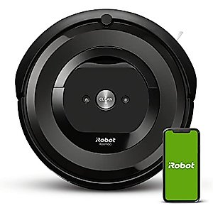 iRobot Roomba E5 (5150) Robot Vacuum - Wi-Fi Connected, Works with Alexa, Ideal for Pet Hair, Carpets, Hard, Self-Charging Robotic Vacuum, Black (Renewed)