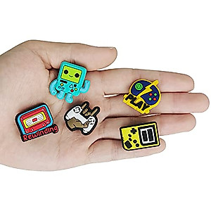 IOKUKI Croc Charms for Boys, 35 PCS Croc Charms for Teens, Basketball Football Soccer Volleyball Baseball Croc Charms, Video Game,Astronaut and Sports Croc Pins for Boys
