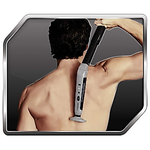 MANGROOMER - PLATINUM PRO New Back Hair Shaver Complete Foil Attachment Head with Shock Absorber Flexing Neck for Smooth Shaving!