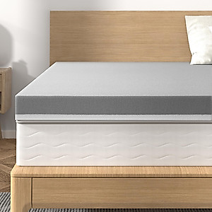 BedStory Extra Firm Mattress Topper Queen Size 3 Inch - Memory Foam Mattress Topper for Back Pain Relief - Gel & Bamboo Charcoal Infused Cooling Pad - Ergonomic Bed Topper, CertiPUR-US Certified