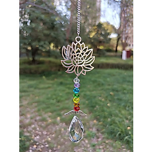 Healing Crystal Car Hanging Flower Accessories Rearview Mirror Window Garden Decorations Wall Home Decor Ornaments
