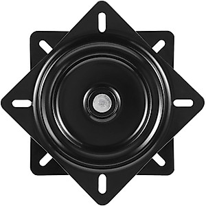 ZEONHAK 3 PCS 6-1/4 Inches Bar Stool Swivel Plate, Heavy Duty Bar Stool Swivel Replacement, Seat Swivel Base Mount Plate for Bar Stool and Chair Ball Bearing Swivel Seat Table,Black