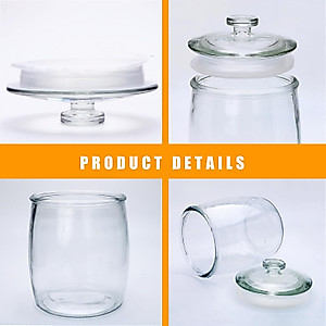 Maredash 1 Gallon glass jars, Cookie Jar & Candy Jar with Lid, Large Food Storage Container,glass jar with lid for Buffet, Coffee & Flour, Laundry Room Storage & Pantry