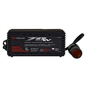 Schumacher PC-6 AC to DC Power Converter with 12V DC Port That Plugs into 12V AC Outlet - 70 Watts Continuous 140 Peak Watts, Black