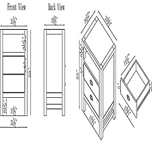 Alaterre Furniture Arden 2-Drawer Wood Nightstand, Children's Bedroom Furniture, Modern Rustic Design, Solid Pine Wood Construction, Light Driftwood Finish, Perfect for Child Room, Nursery or Playroom
