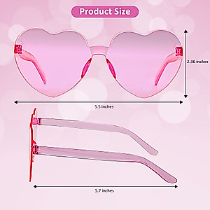 KIWILEPI Heart Sunglasses Bachelorette Party Supplies, 9PCS Heart Shaped Glasses Bulk for Team Bride Decorations Bridesmaid Proposal Gifts Birthday Party Supplies Valentine's Day Party Favors