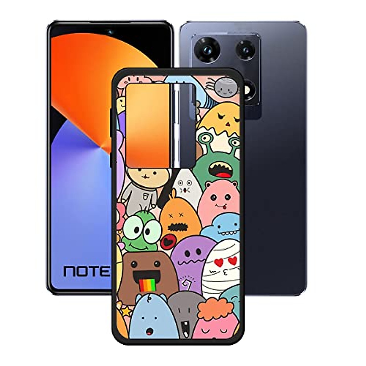 YZKJSZ Case for Infinix Note 30 Pro,Shock-Absorption Light but Durable Soft Gel Black TPU Silicone Protection Case Cover for Infinix Note 30 Pro (6.67") - KE97