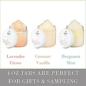 Bare Botanics Body Scrub Gift Set – Gentle Exfoliator & Super Moisturizer | Includes a Wooden Spoon | All Natural, No Synthetic Fragrances, No Nut Oils, Ready to Gift