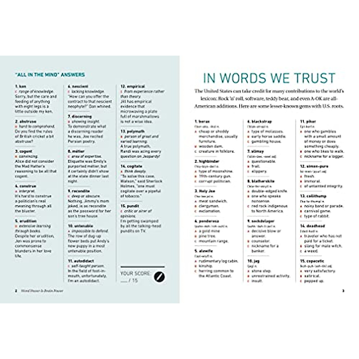 Reader's Digest Word Power Is Brain Power: More Than 100 Quick Quizzes and Fun Facts (Readers Digest Magazine)