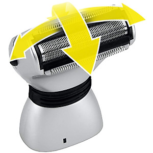 MANGROOMER - PLATINUM PRO New Back Hair Shaver Complete Foil Attachment Head with Shock Absorber Flexing Neck for Smooth Shaving!