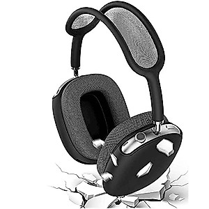 SaharaCase Liquid Silicone Cover Case for Apple AirPods Max [Rugged] Headphone Protection Antislip Grip Slim (Black)