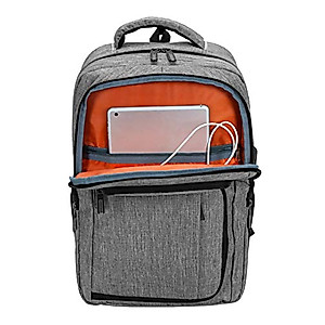 Rockland Slim Pro USB Laptop Backpack, Grey, Large