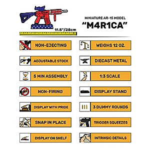 GoatGuns Miniature USA AR 15 Model | 1:3 Scale Diecast Metal Build Kit