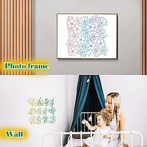 Large Flower Stencils for Painting Floral Leaf Stencil Rose Vine Background Template Paint Stencils for Painting on Wood Burning Art Craft Canvas Furniture Wall (7 Large Flowers)