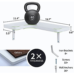 Géneric Set of 4 White Corner Shelves - Corner Floating Shelves - Corner Shelf Wall Mount - Hanging Corner Shelf for Living Room Kitchen Bathroom Bedroom