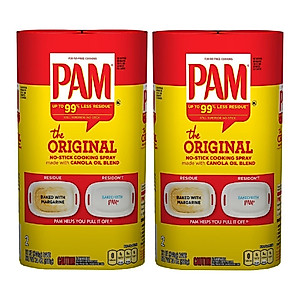 Pam Canola Spray - 12 Ounce Cans (Pack of 2 - 2 Count Sets, 4 Cans Total)