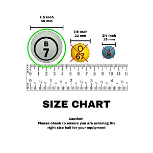 MR CHIPS Professional 1.57” (40 mm) Multi-Color Single Number Bingo Balls - Ping Pong Style Balls for Manual Bingo Cage Only