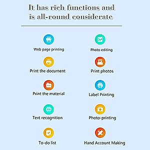 VIADHA Label Maker Thermal Barcode Label Printer, Portable Mini USB Rechargeable Bluetooth Sticker Maker Wireless Labeler Compatible with iOS & Android for Home, Office, Storage, Study