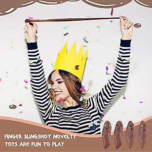 Jerify 24 Pieces Christmas Finger Slingshot Toys Fake Toy Ornament Slingshot Gag Toys Fingers Stretchy Funny Rubber Good for Halloween Flying Games and Party Favors