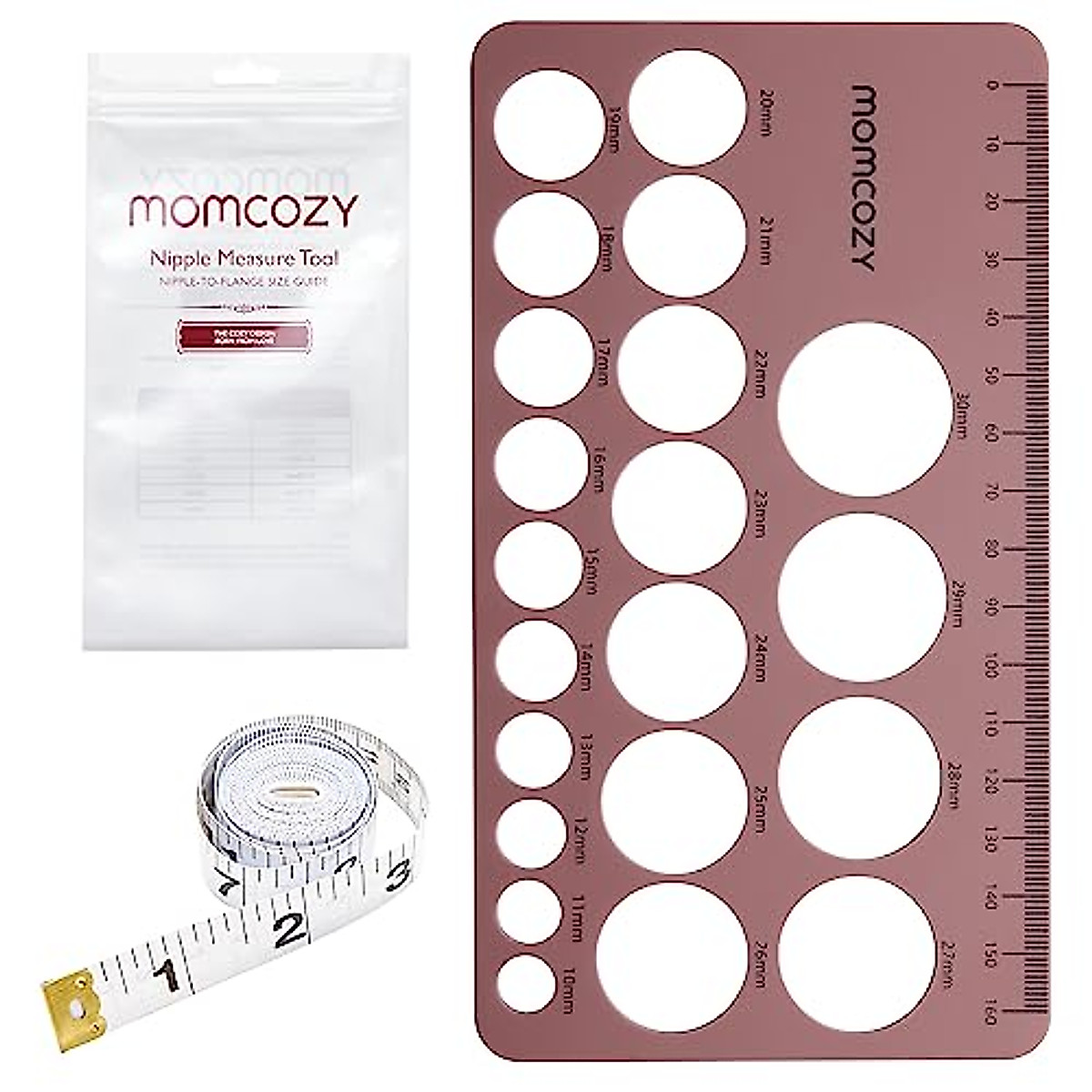 Momcozy Nipple Ruler, Nipple Ruler for Flange Sizing, Silicone and Soft, Flange Sizing Measurement Tool, Breast Pump Sizing Tool for Momcozy, Medela, Spectra, Lansinoh
