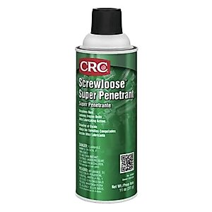 CRC Screwloose Super Penetrant 03060 – 11 WT OZ, Plastic Safe Aerosol for Corroded Fasteners, Seized Mechanical Components
