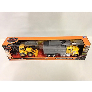 New Ray International Lonestar, Dump Truck w/Wheel Loader 1:43 Scale 18" DIECAST Toy #16633 Yellow