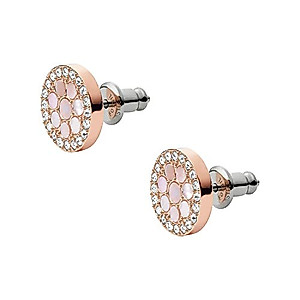 Fossil Women's Rose Gold-Tone Stud Earrings, Color: Rose Gold (Model: JF02906791)