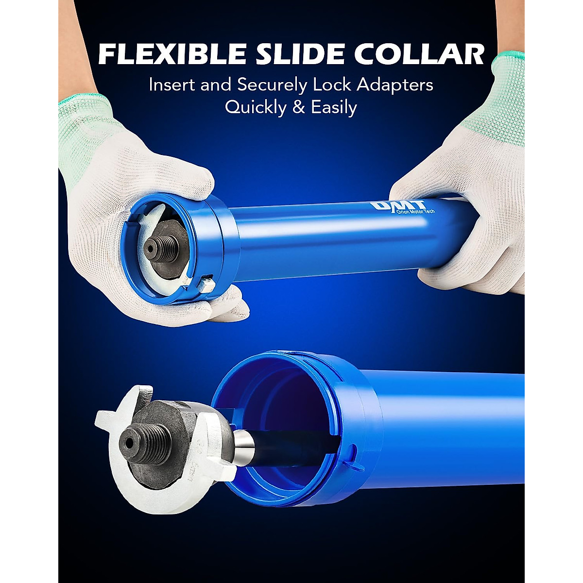 Orion Motor Tech Inner Tie Rod Removal Tool Kit, Inner Tie Rod Tool for Tie Rod Removal and Installation, Master Inner Tie Rod Tool Set with 12 Crowfoot Adapters 1/2 Inch Drive Tube and Tool Case (BK)