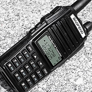BAOFENG UV-82 8W Handheld Ham Radio, Long Range Portable Ham Radio with Extra 1800mAh Rechargeable Battery, Programming Cable and Antenna (1 Pack)