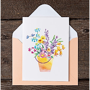 Blank Cards with Envelopes - 48 Floral Blank Note Cards with Envelopes – 4 Assorted Cards for All Occasions! Blank Notecards and Envelopes Stationary Set for Personalized Greeting Cards-4x5.5"