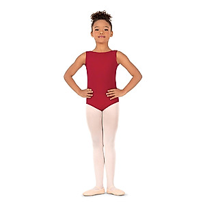 Theatricals Womens Cotton Pinched V-Back Tank Leotard Black L TH5556