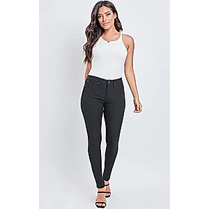 YMI Women's Junior Plus Size Hyperstretch Skinny Jean, Black, 2X
