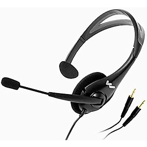 Williams Sound MIC 044 2P Noise-Cancelling 2-Plug Headset Microphone, Black; Use with IC-2 Interpreter Console, PPA T27 Transmitter, PFM/PPA T46 Transmitter and DLT 300 transceiver
