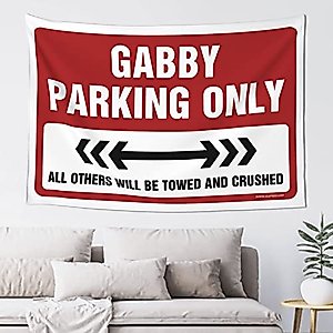 Man Cave Rules Gabby Parking Only Tapestry Space Decor Vintage Decor (Size : 75X100CM)