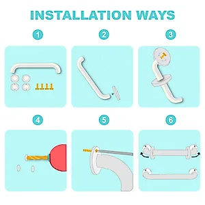 Grab Bar for Bathtub Shower - Stairs Bed Toilet Bathroom / Stand Assist & Safety Handrail / 304 Stainless Steel / Knurled Grip / Polished Chrome / 36"