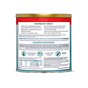 Enfamil NeuroPro EnfaCare High Calorie Premature Baby Formula, Milk-Based with Iron, Brain-Building DHA, Vitamins & Minerals for Immune Support, easy-to-digest proteins, Baby Milk, 23 Oz Can
