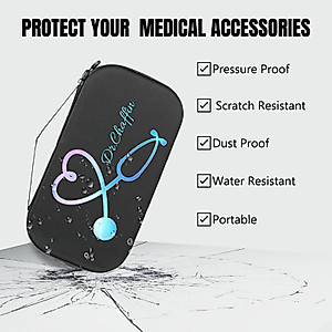 Personalized Stethoscope Case Custom Name Nurse Stethoscope Hard Carrying Lightweight Storage with Mesh Pocket Gift for RN, Doctor,Medical Assistant