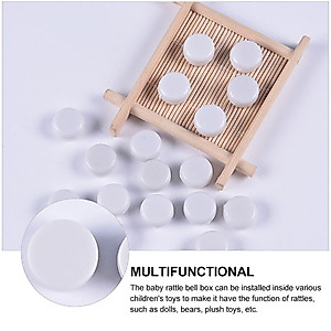 Gadpiparty 100Pcs 20MM Plastic Rattles Noise Maker Insert Rattle Toy Squeaker Ring Box Repair Baby Toy Rattle Box Repair Fix for Baby Pet Dog