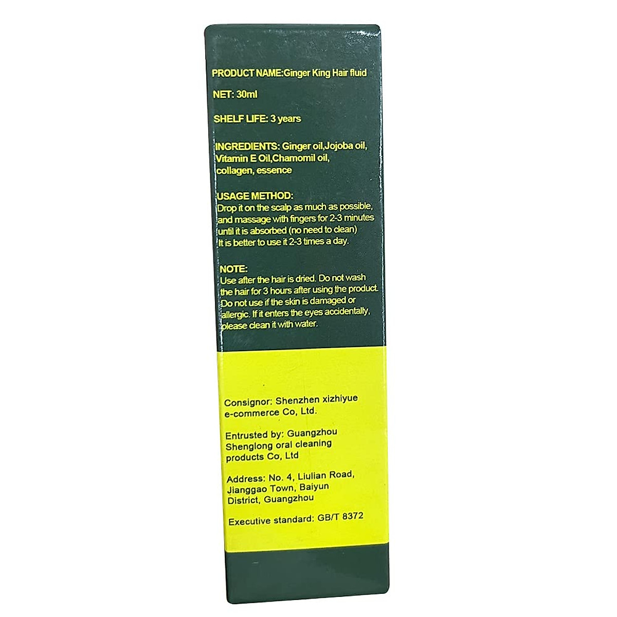 Ginger Hair Growth Germinal Oil, Regrow 7 Days Ginger Germinal Serum for Nourishing Hair Roots, 30ML (3pcs)