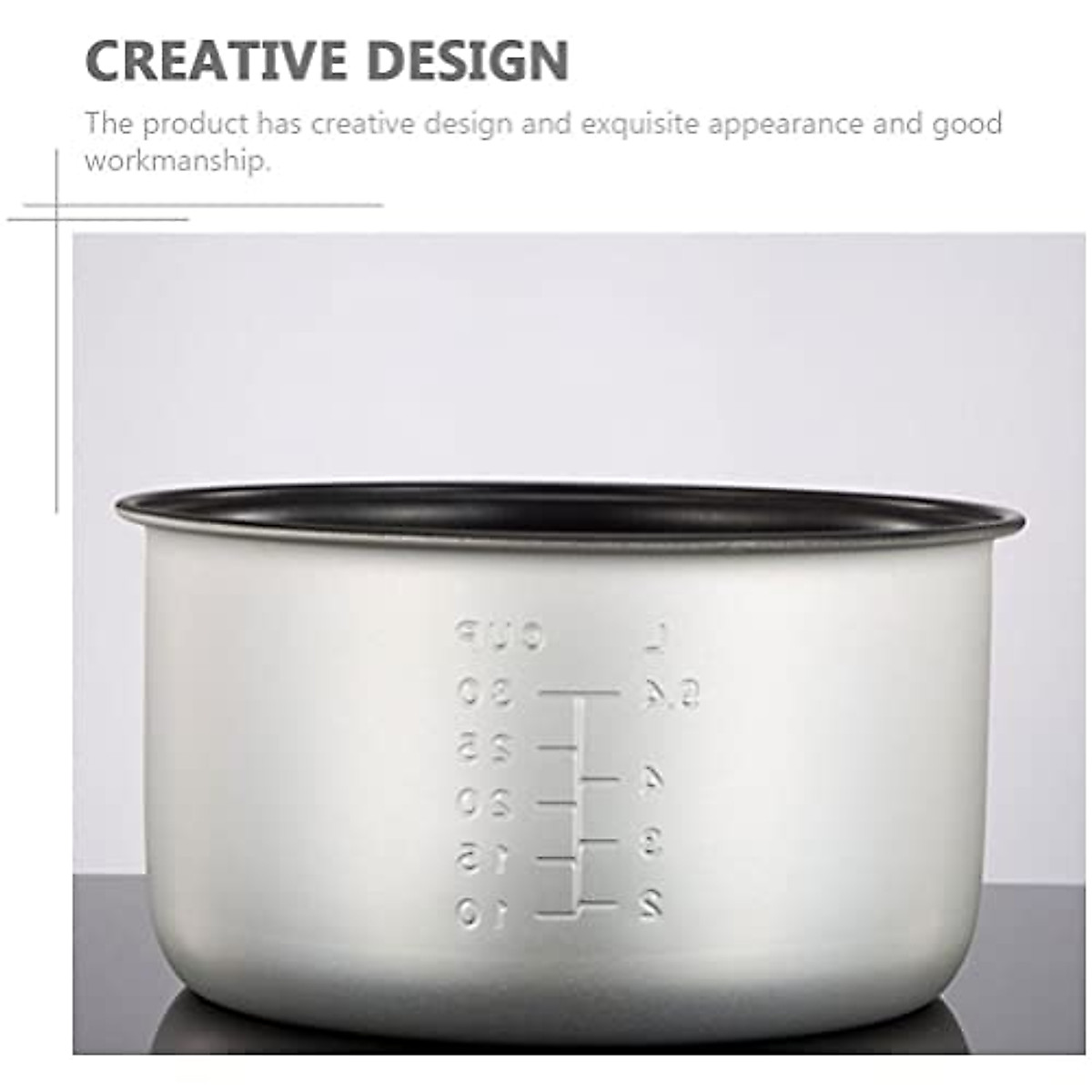 Cabilock 5L Household Rice Cooker Inner Pot Replacement Insert Liner Non- Stick Rice Electric Cooker Pot Accessories Electric Cooker Accessory