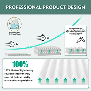 Window Air Conditioner,Side Insulated Foam Panel, Summer/Winter Heat and Draft Insulating,Two-Piece Panels Window Seal,with 4 Pressure Strips 02 (WHITE)