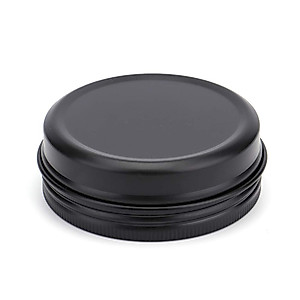 Foraineam 60 Pack 2 oz Round Lip Balm Tin Cans Cosmetic Sample Containers with Screw Lid - Aluminum Empty Tins for Salve, Powder, Spice, or Candies