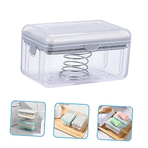 Cabilock 4pcs Soap Box Soap Tray Kitchen Soap Dispenser Foaming Soap Roller Shower Soap Holder Foaming Soap Dispenser Soap Container Soap Case Bag Plastic Portable Travel Soap Dish Holder