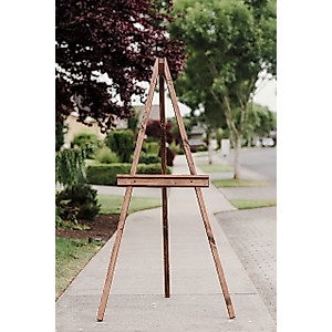 Wooden Easel - Wedding Sign Stand - Floor Easel For Welcome Sign - Large Art Display - Event Signage Holder (68" tall)