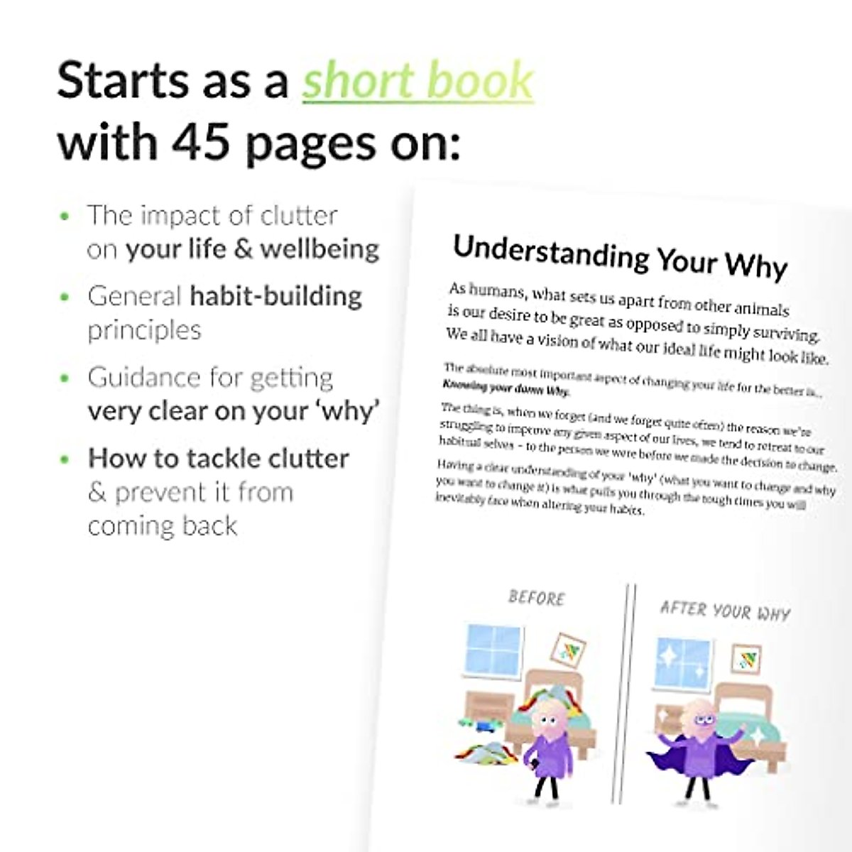 The Home Organization Sidekick Journal by Habit Nest. A Step-by-Step Guide to Declutter, and Organize your Home. Coaches you through Decluttering your Home, Room by Room.