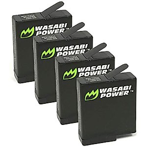 Wasabi Power Battery (4-Pack) for GoPro Hero 7 Black, Hero 6 Black, Hero 5 Black, Hero 2018