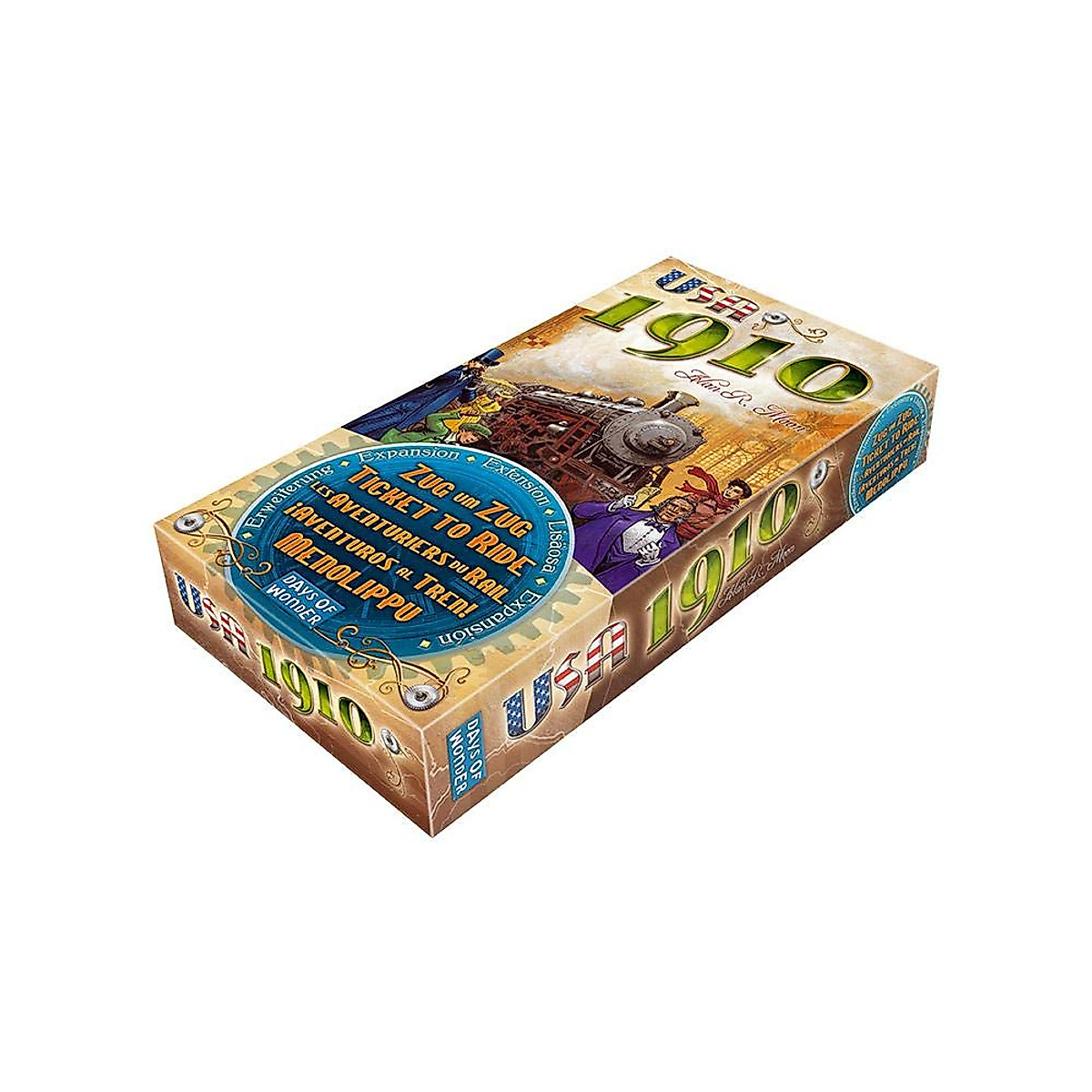 Ticket to Ride USA 1910 Board Game EXPANSION - Train Route-Building Strategy Game, Fun Family Game for Kids & Adults, Ages 8+, 2-5 Players, 30-60 Minute Playtime, Made by Days of Wonder