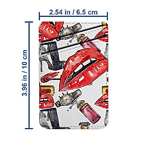 Diascia Pack of 2 - Cellphone Stick on Leather Cardholder ( Fashionable Accessories Glamour Clothes Pattern Pattern ) ID Credit Card Pouch Wallet Pocket Sleeve