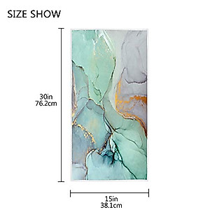 ATTX Marble Cotton Soft Hand Towels for Bath Decorative Guest Towels Fingertip Towels for Bathroom Spa Gym,15 x 30 inches